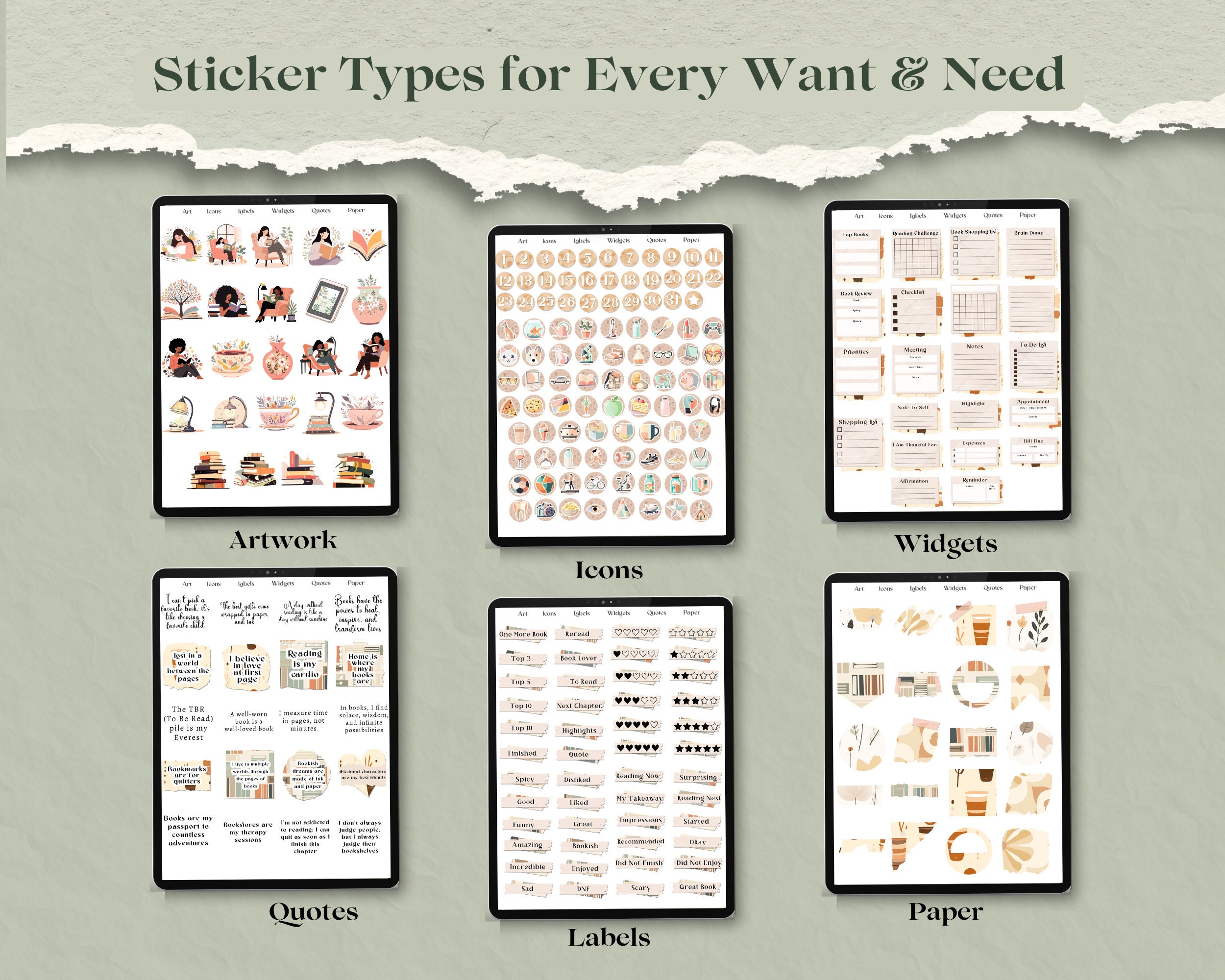 Bookworm Goodnotes Stickers 300 Bookish Digital Stickers for Goodnotes ...