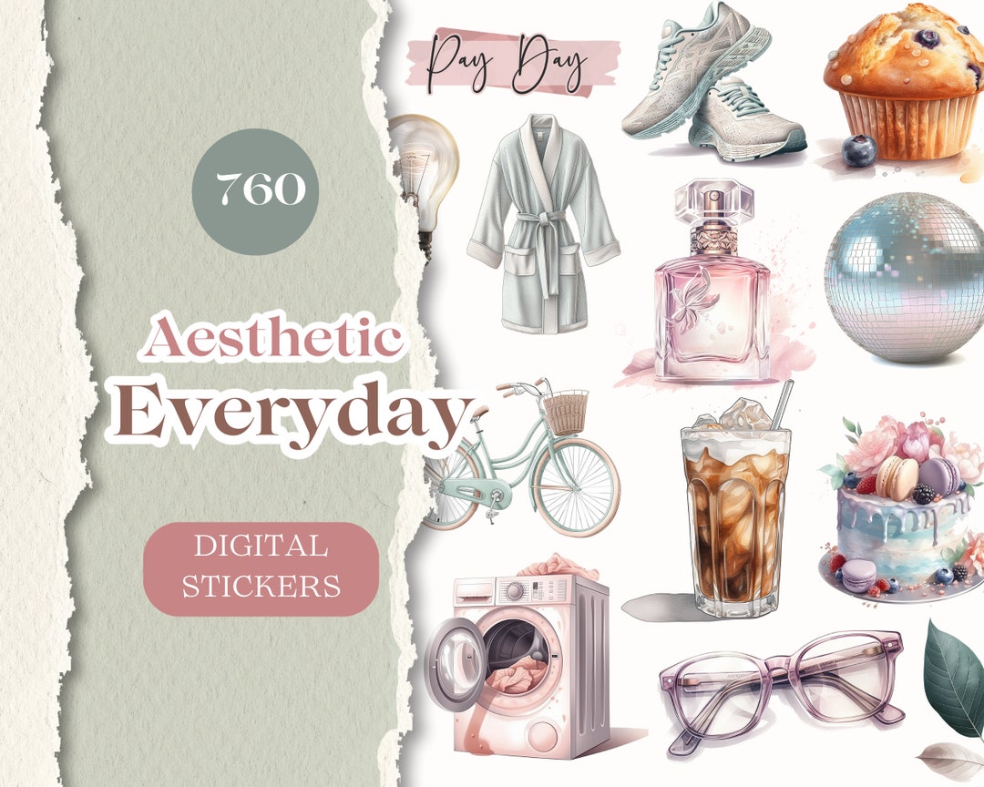 Everyday Aesthetic Digital Planner Stickers | 760 GOODNOTES Stickers ...