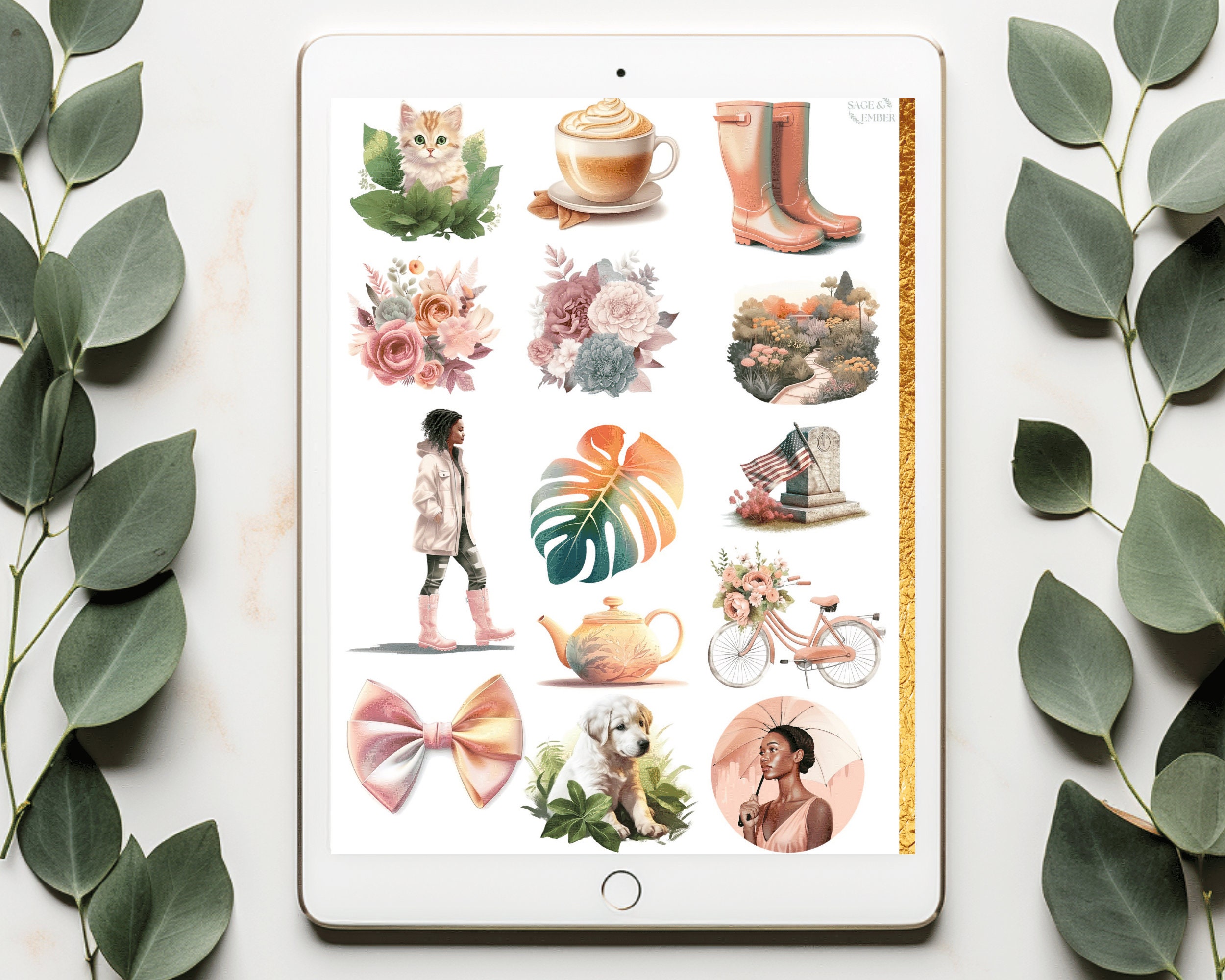 Aesthetic Goodnotes May Digital Stickers for Goodnotes Planner Spring ...