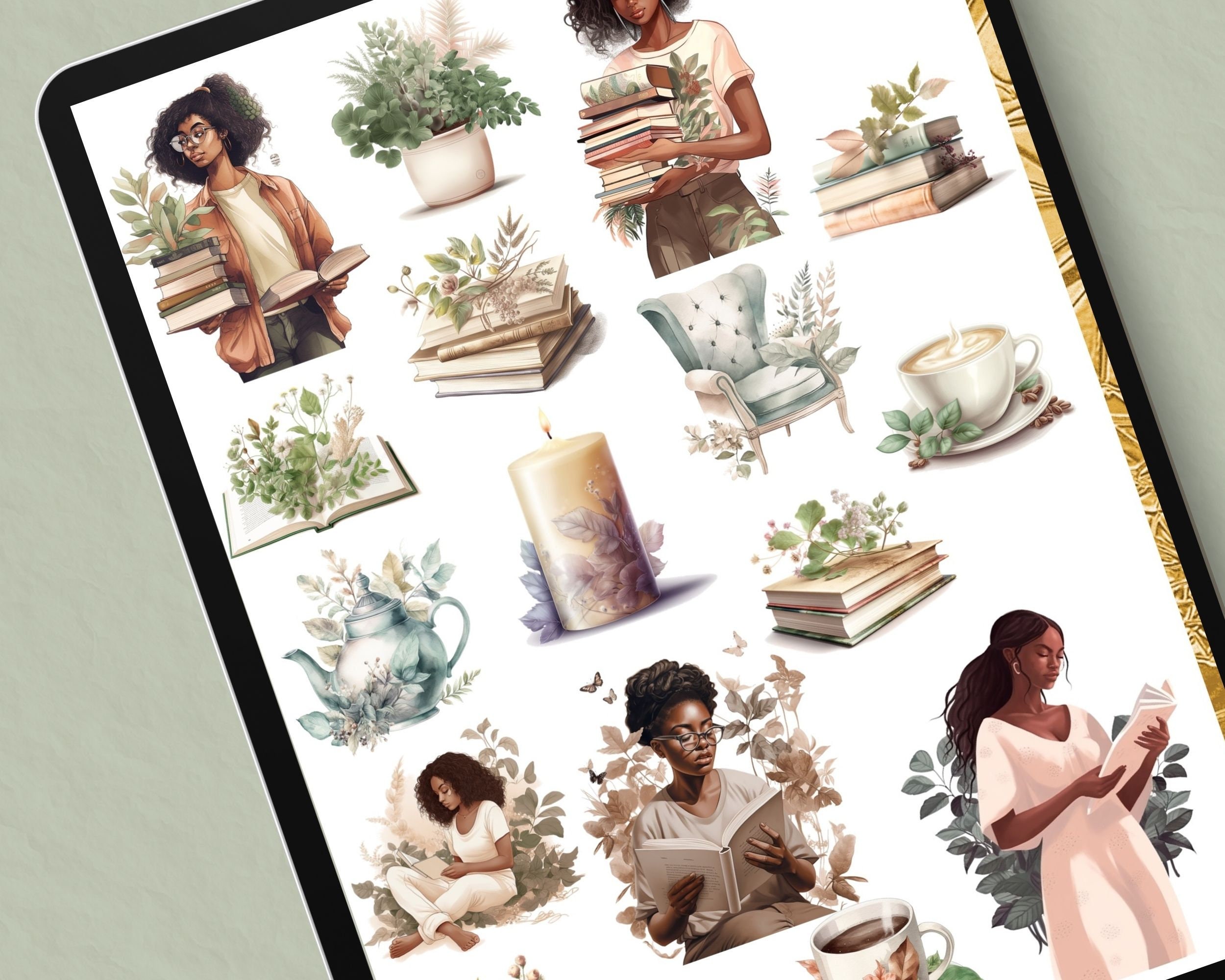 Reading Stickers for Goodnotes 50 Bookworm Goodnotes Stickers Reading ...