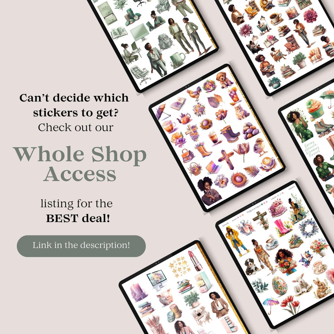 Valentines Day Goodnotes Stickers for Black Girls Holidays Digital ...