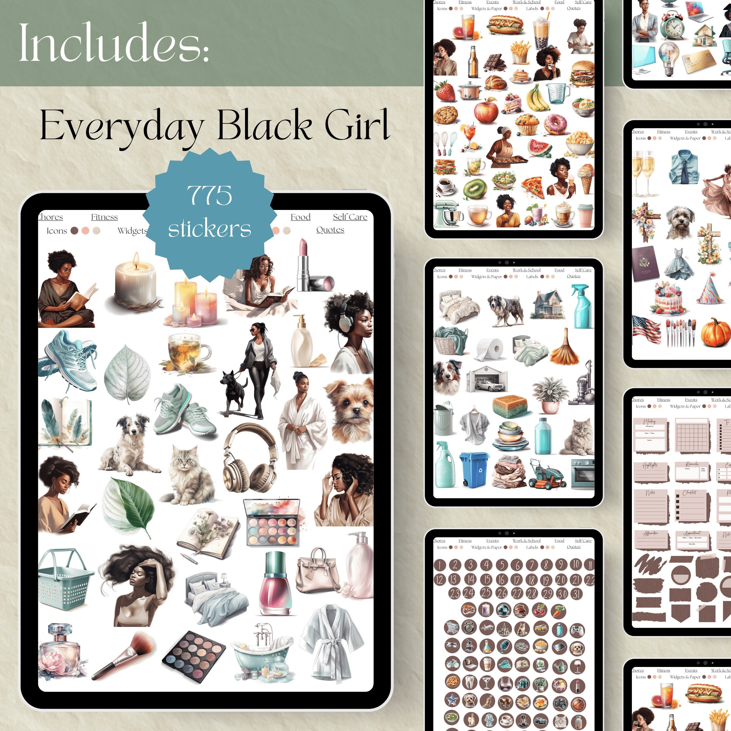 Everyday Digital Sticker Bundle for Goodnotes 2200 Goodnotes Stickers ...