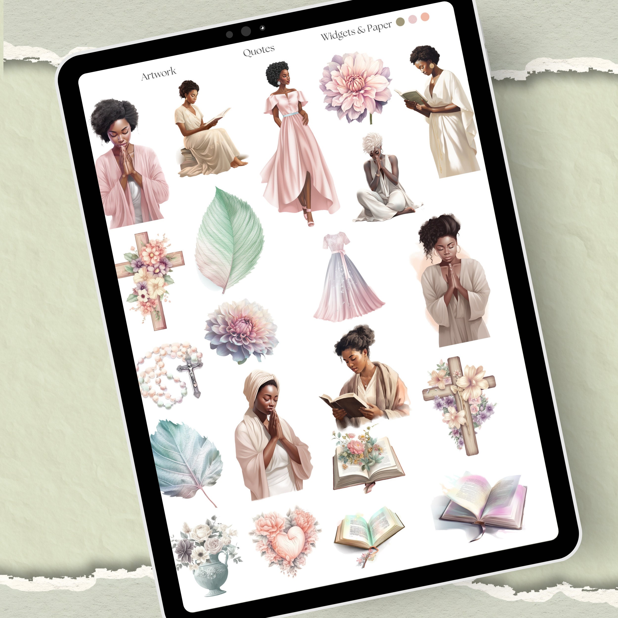 Digital Bible Stickers Goodnotes Black Girl Goodnotes Stickers Bible ...