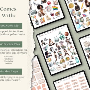 Everyday Digital Planner Stickers 775 Black Girl GOODNOTES Sticker ...