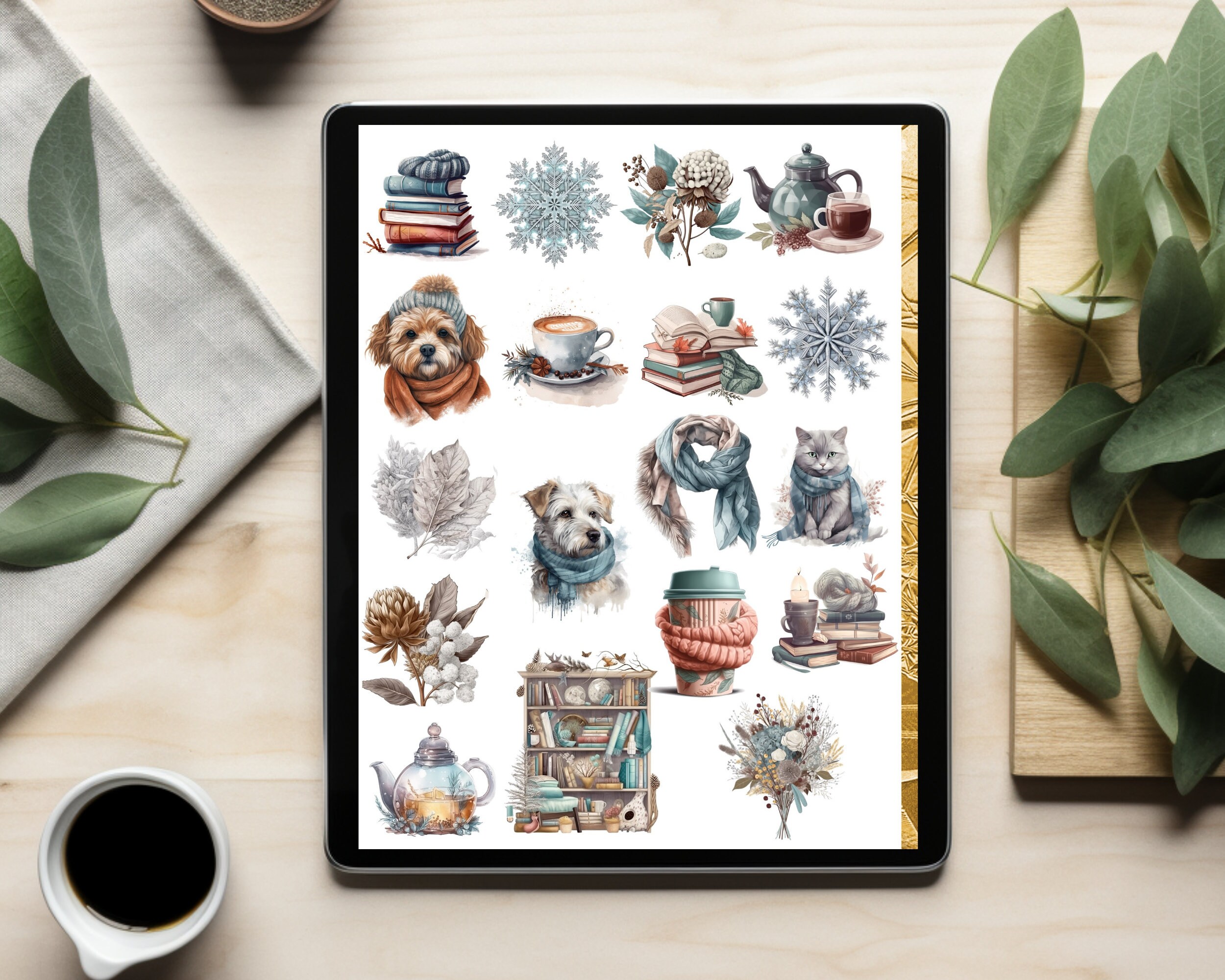 Digital Stickers for Goodnotes Winter 54 Winter Digital Stickers ...