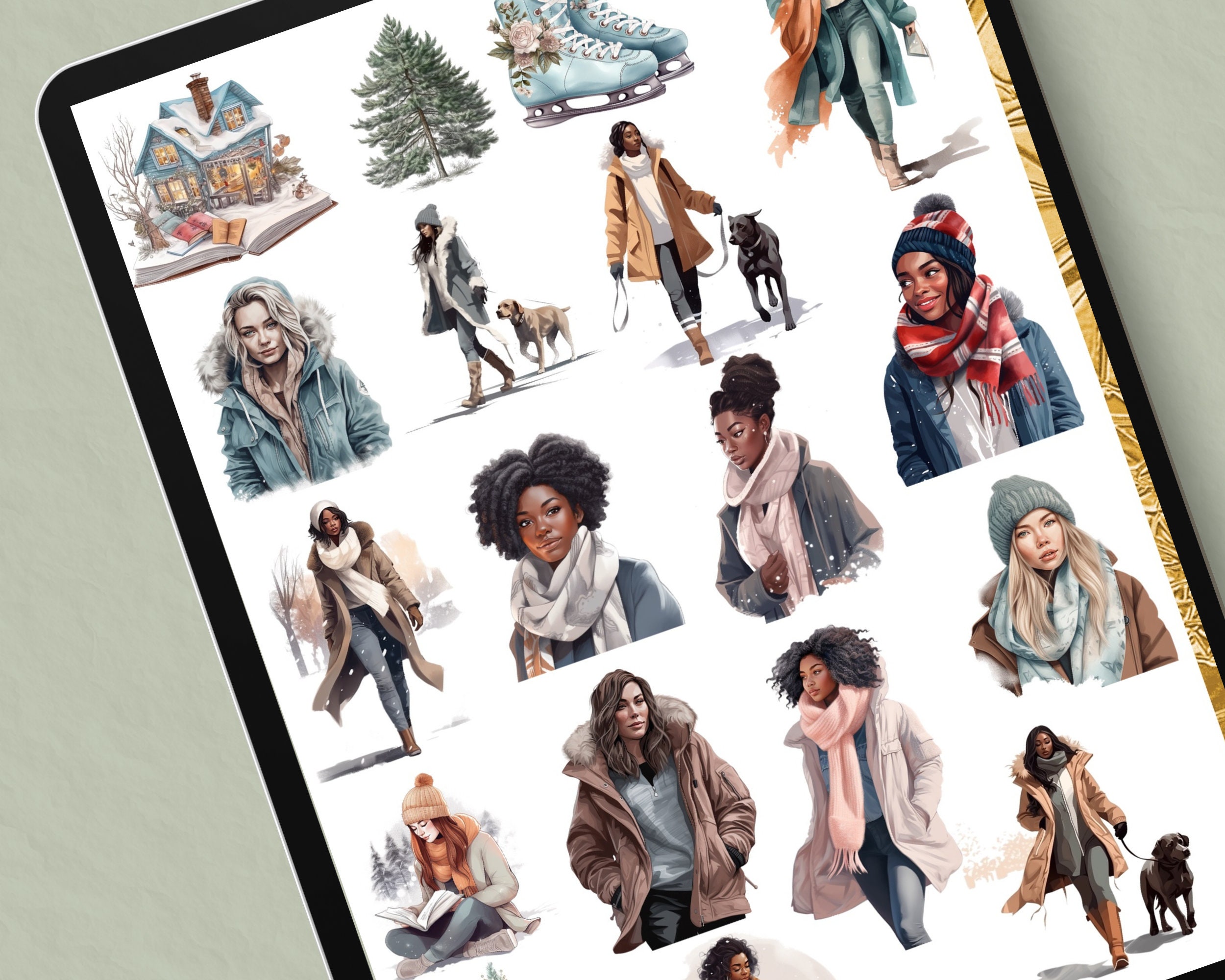 Digital Stickers for Goodnotes Winter 54 Winter Digital Stickers ...