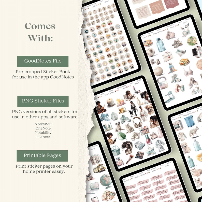 Everyday Digital Sticker Bundle for Goodnotes 2200 Goodnotes Stickers ...