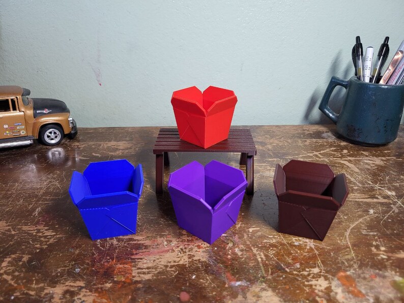 Mini Take-out Storage Box/ 3D Printed / Storage / Office / Mysticmesh3d ...