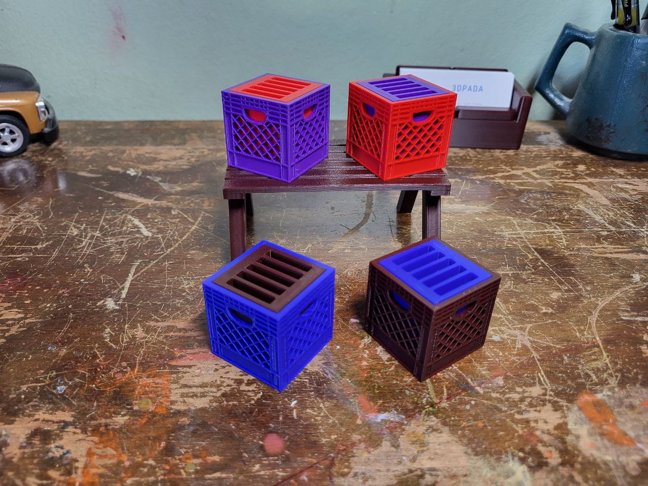 Mini Crate W/ Switch Insert / 3D Printed / Storage / Office / - Etsy