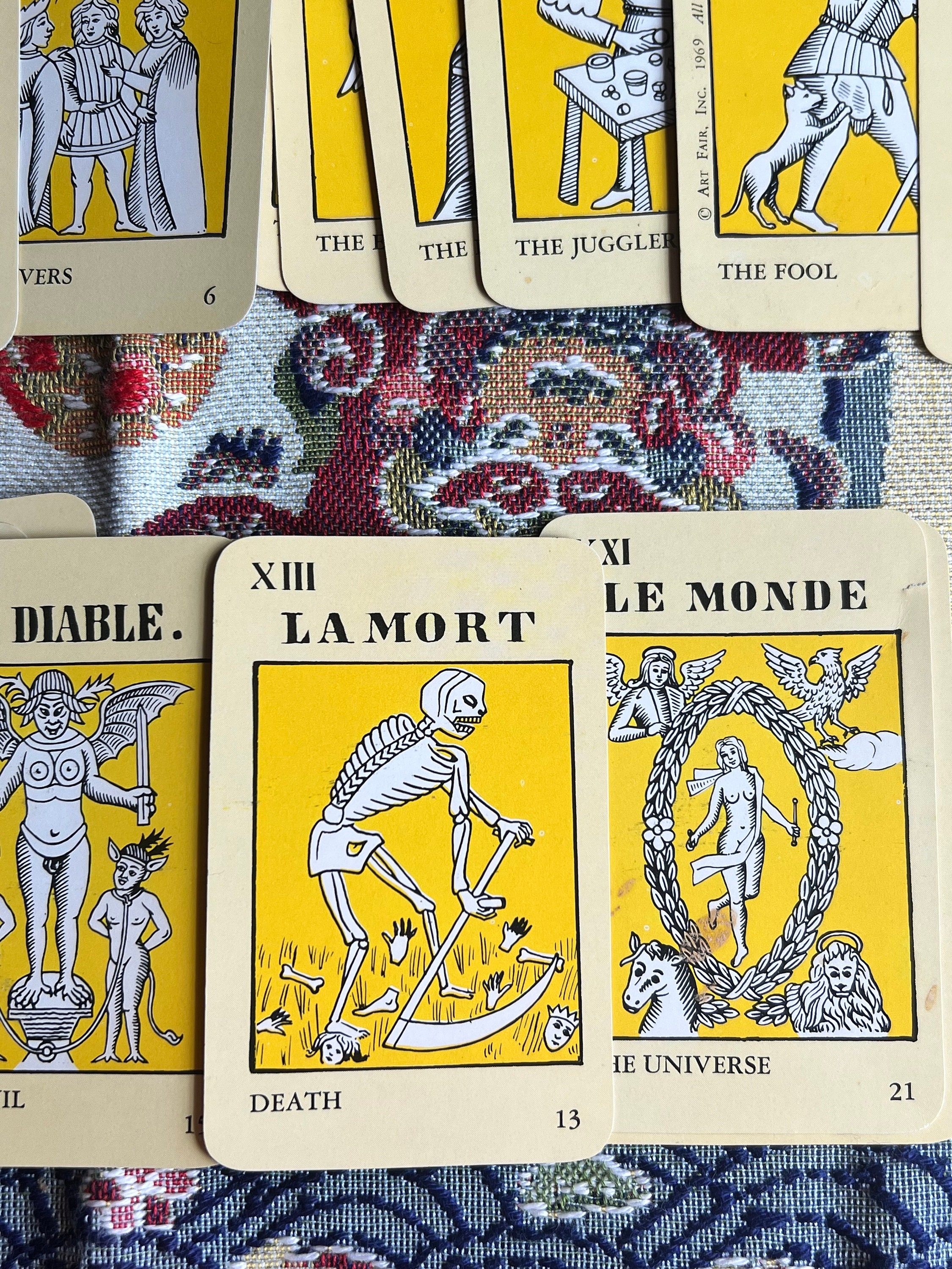 RARE ASTRO TAROT 1971 Art Fair Copyright 1969 in Clear Plastic Card ...