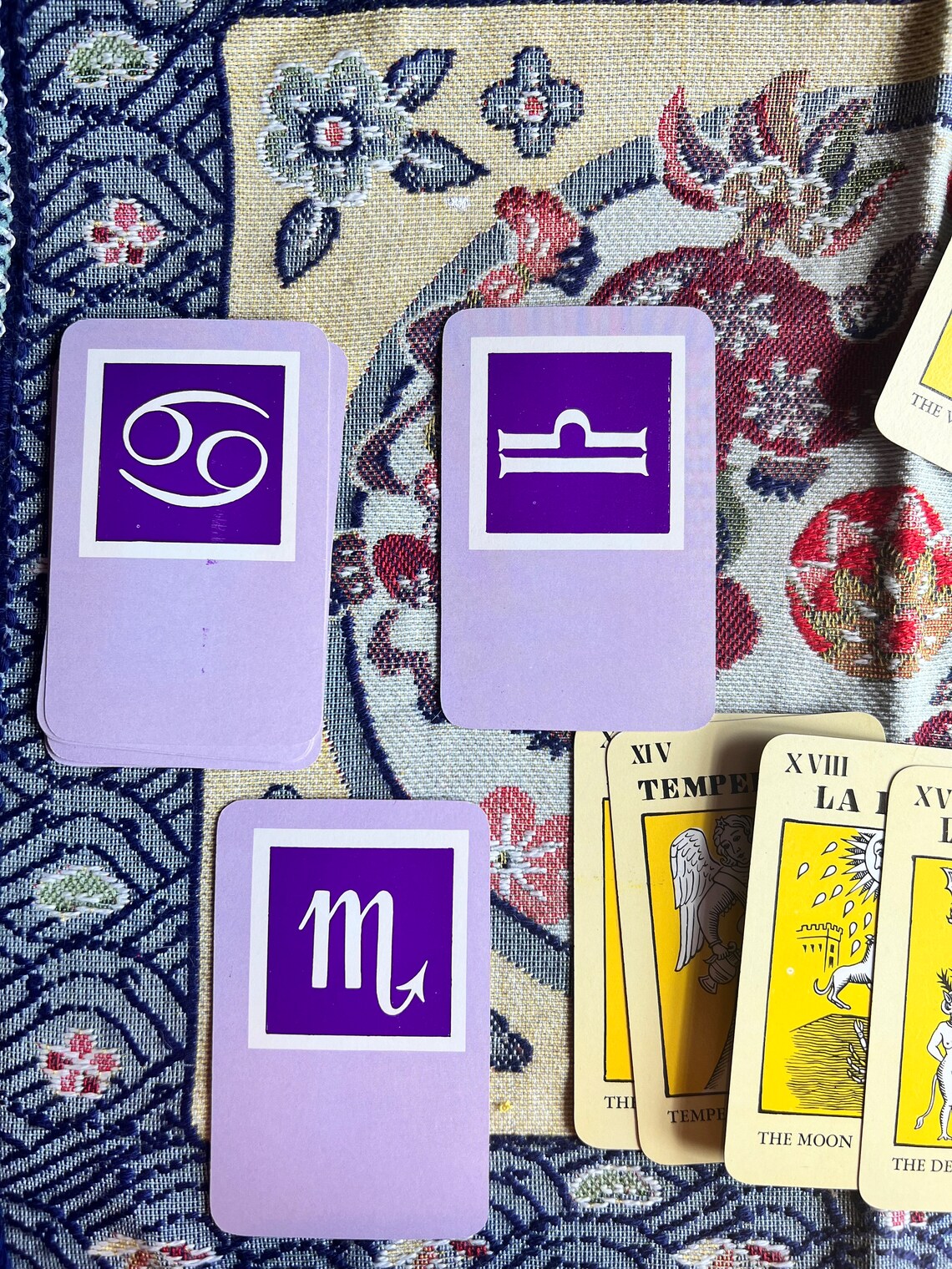 RARE ASTRO TAROT 1971 Art Fair Copyright 1969 in Clear Plastic Card ...