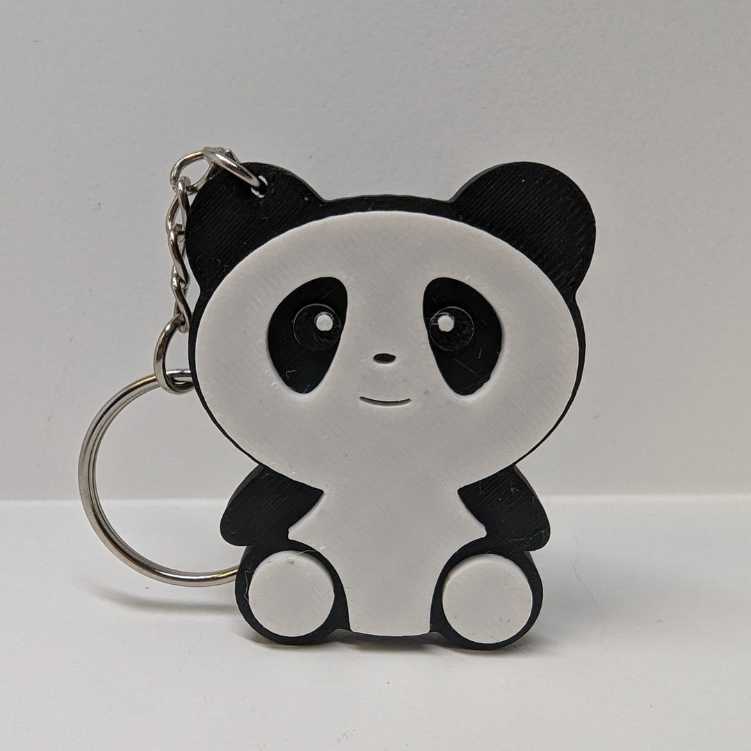 Cute Panda Keychain - Etsy