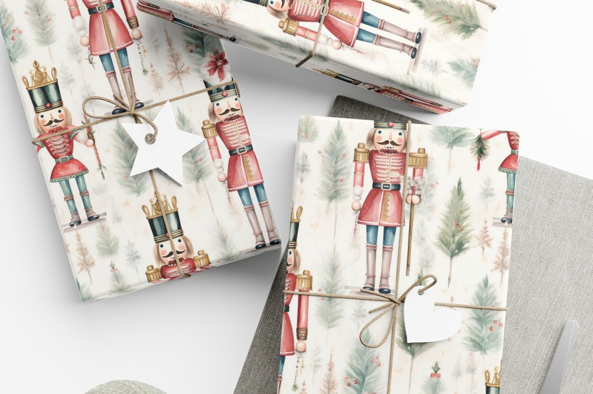 Large Print Version of Our Nutcracker Christmas Gift Wrap, Merry ...