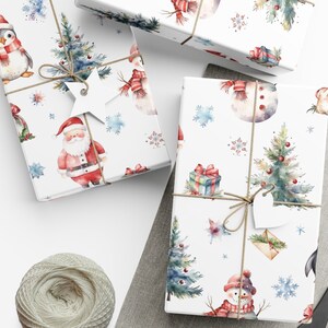 Christmas Gift Wrap, Merry Christmas Wrapping Paper, Vintage Gift Wrap ...