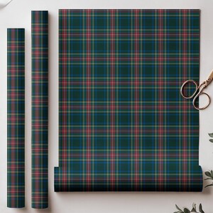 Ralph Lauren Inspired Christmas Wrapping Paper, Tartan Plaid Gift Wrap ...