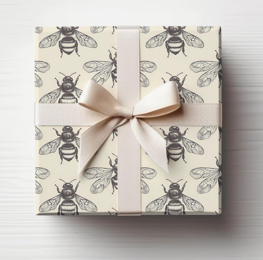 Bee Wrapping Paper, Beehive Gift Wrap, Classic Wrapping Paper, Gift ...