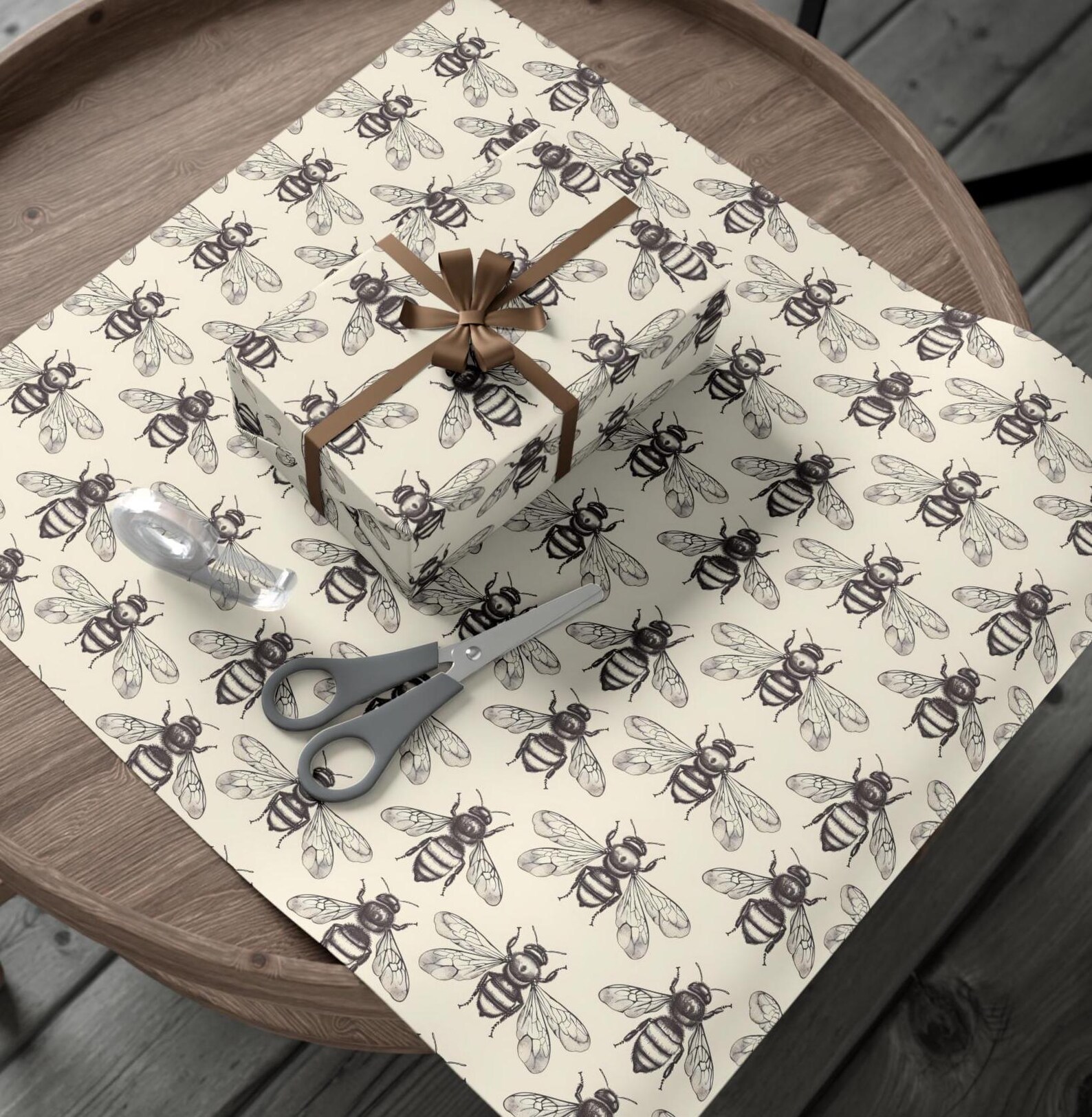 Bee Wrapping Paper, Beehive Gift Wrap, Classic Wrapping Paper, Gift ...