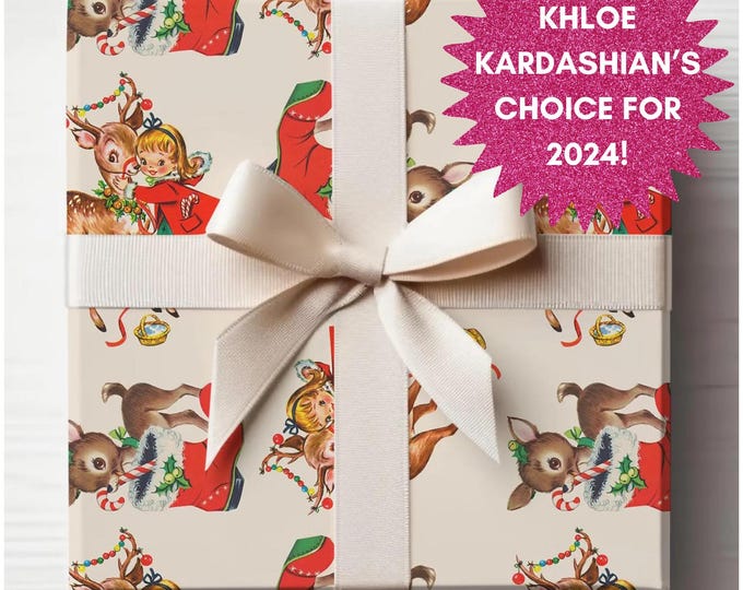 Vintage 1970s/80s Christmas Wrapping Paper Kitsch Christmas Vintage ...