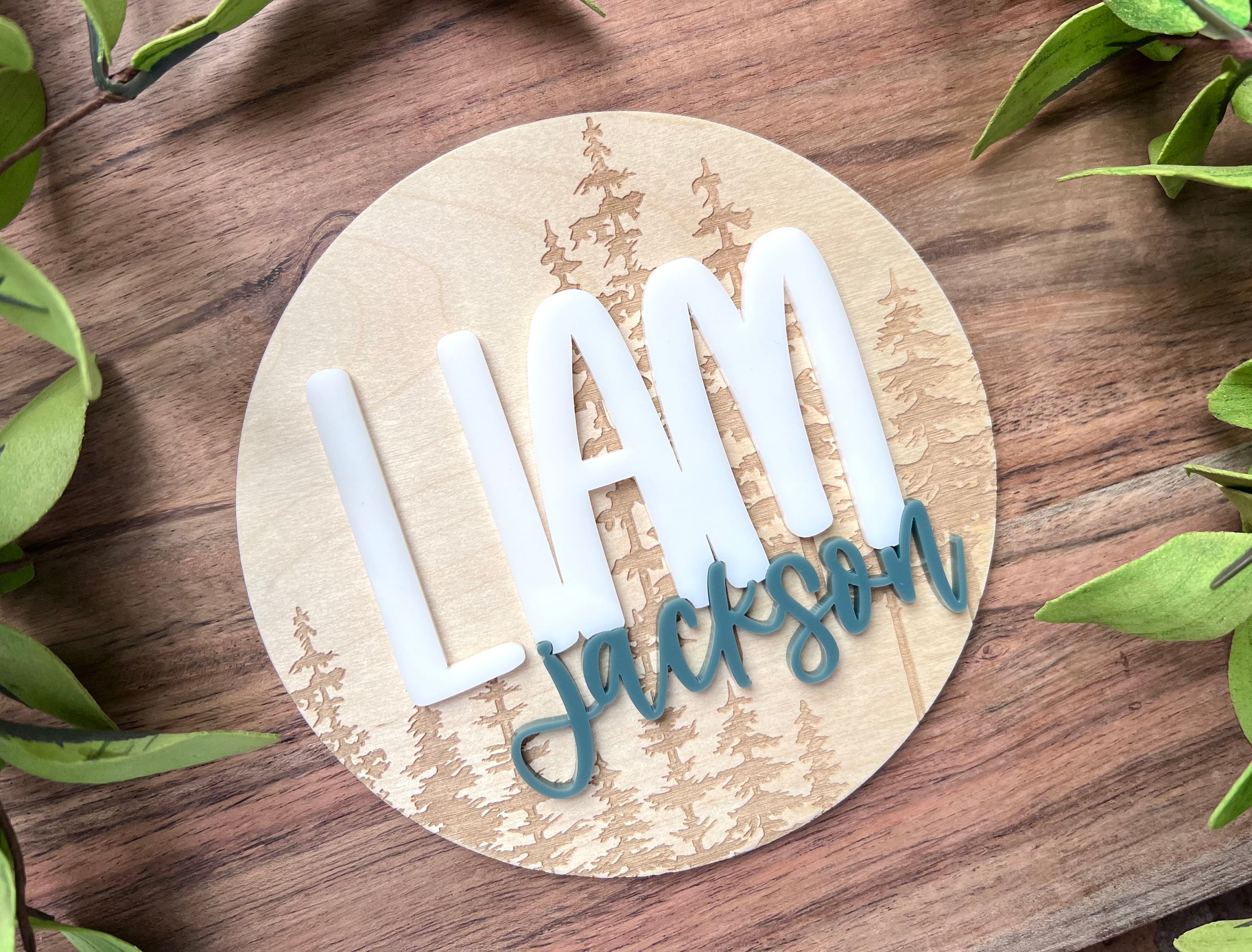 Baby Announcement Sign, Birth Announcement Round, Stat Sign ...