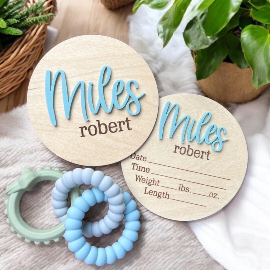 Baby Announcement Sign, Birth Stats, Footprint, Sign for Newborn, Birth ...