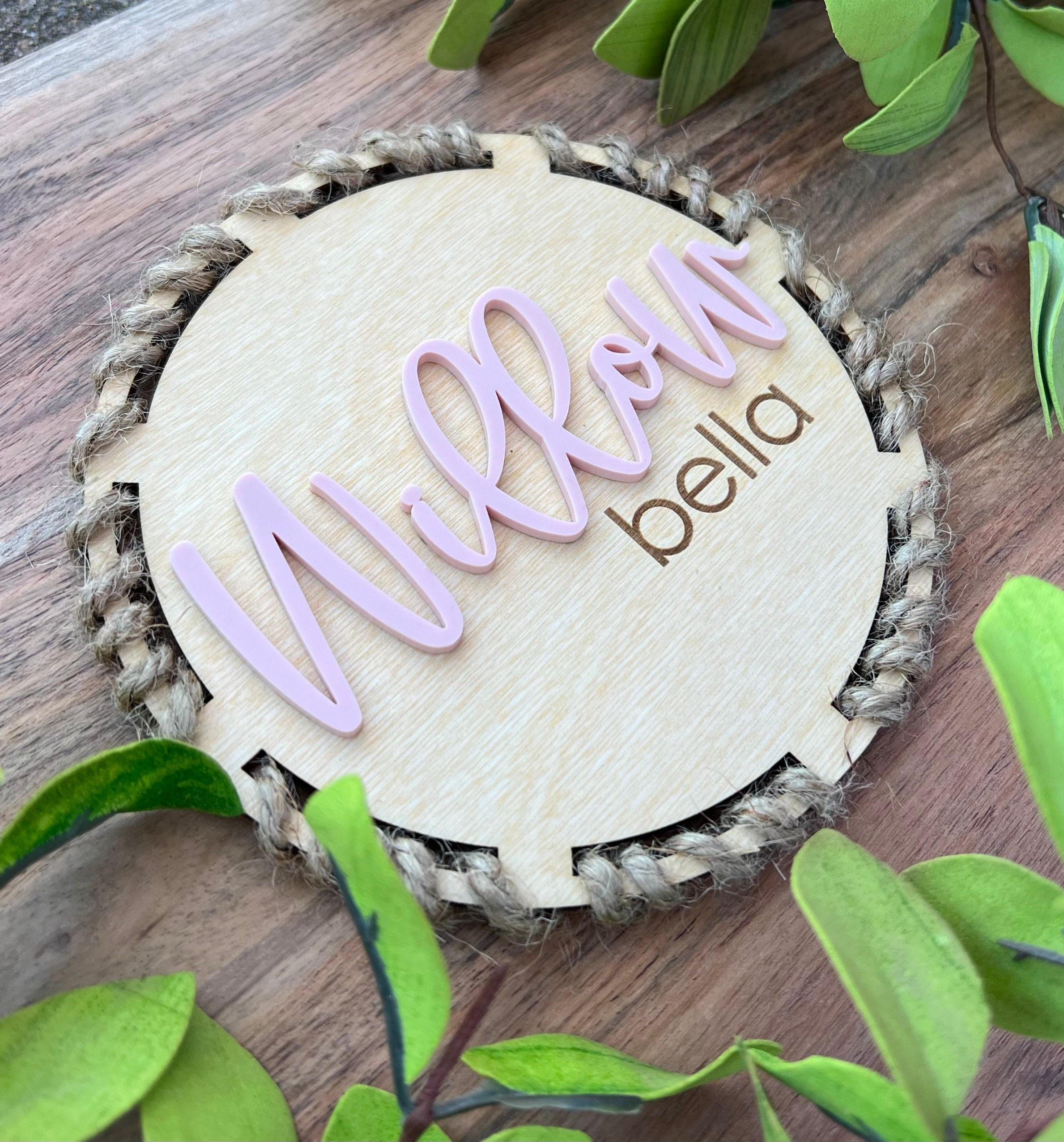Baby Announcement Sign, Birth Announcement Round, Stat Sign ...