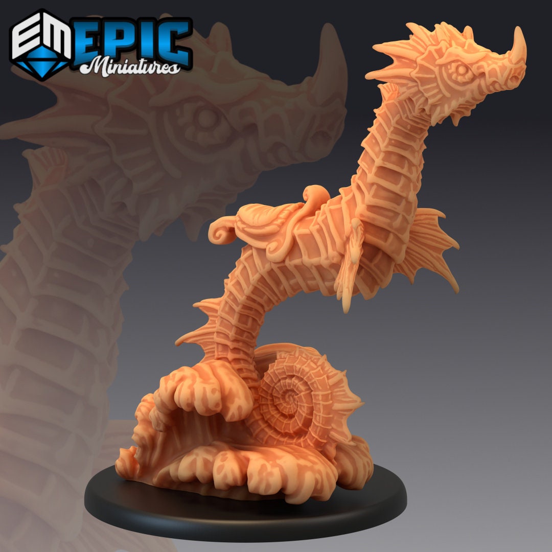 RPG 28mm Giant Seahorse Mount / Sea Monster Wave Surfing large - Etsy