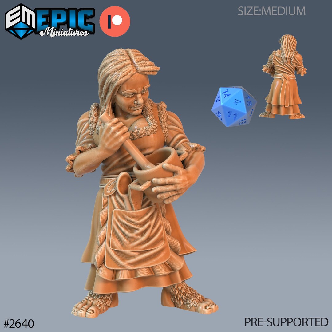 27mm Halfling Villager Cooking - Etsy