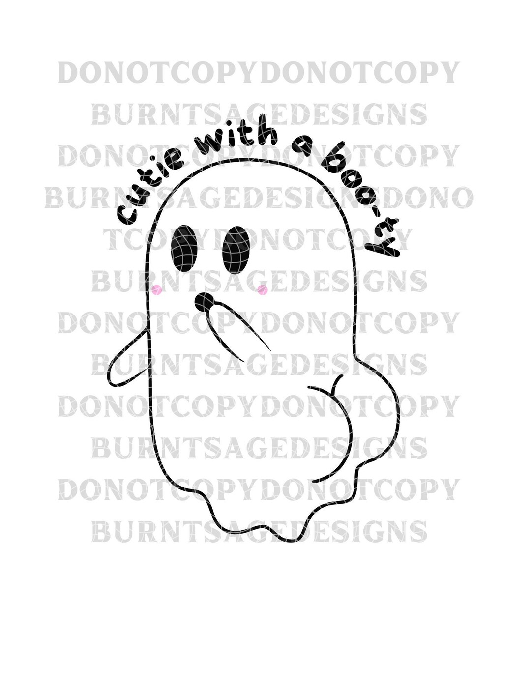 Cutie With a Bootie PNG, Ghost Png, Cute Ghost Png, Booty Ghost Png ...
