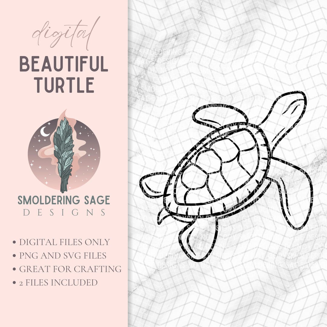 Elegant Sea Turtle SVG PNG | Simple Turtle Design (digital Download) - Etsy