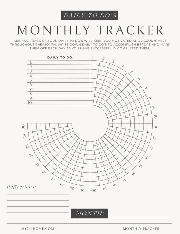 Monthly (to-do List / Habit) Tracker - Etsy