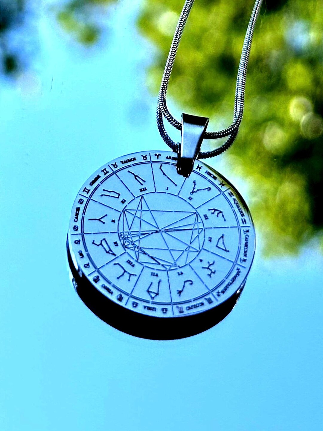 Custom Astrology Zodiac Birth Chart Necklace With Horoscope Pendant - Etsy
