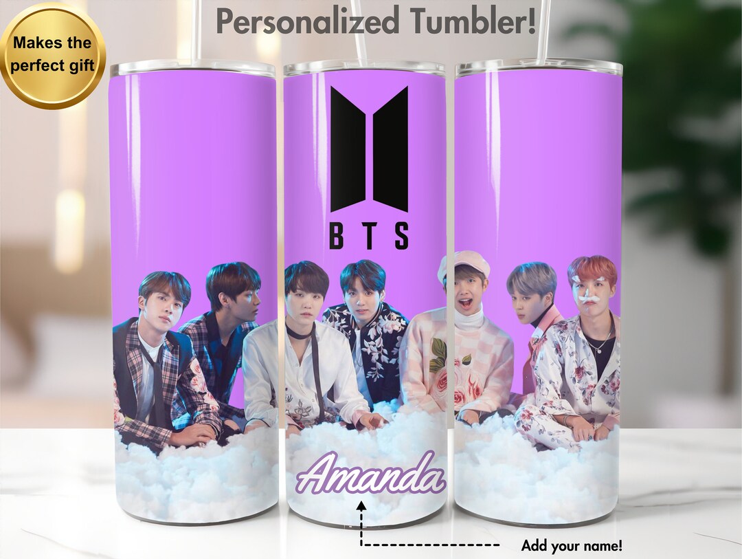 BTS Personalized Tumbler, Bangtan Army Gift, 20oz Tumbler, BTS Gift Cup ...