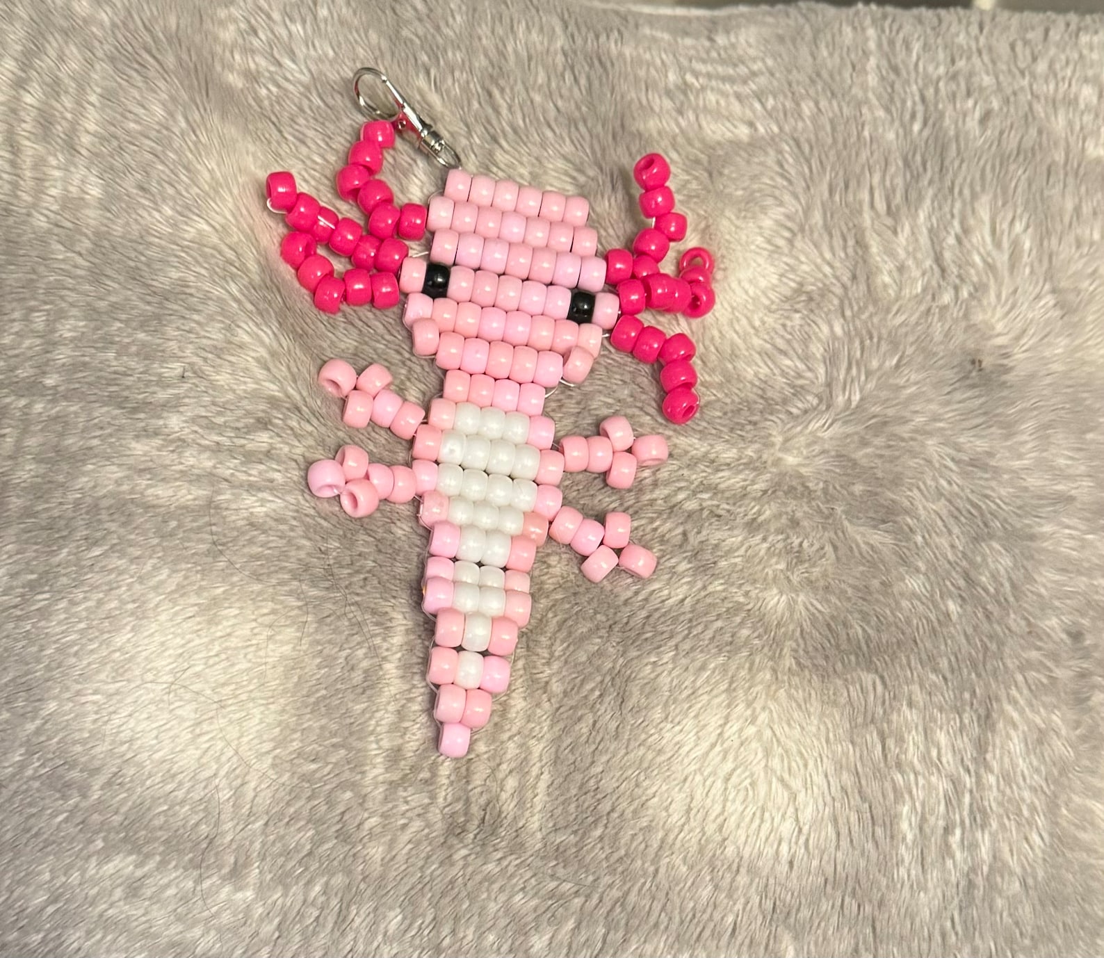 Rave Axolotl Kandi Keychain - Etsy