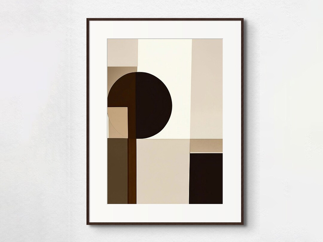 Abstract Artwork in Brown and Beige, Wall Art for Modern Bedroom Decor ...