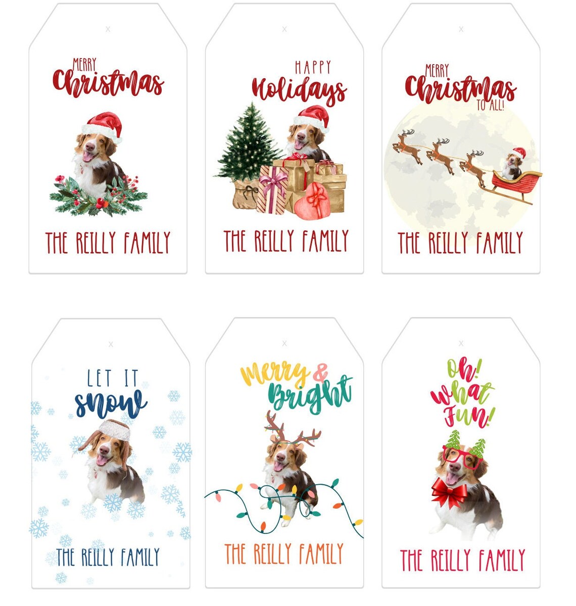 CUSTOM GIFT TAG Variety Pack, Christmas Gift Tags With Custom Photo of ...