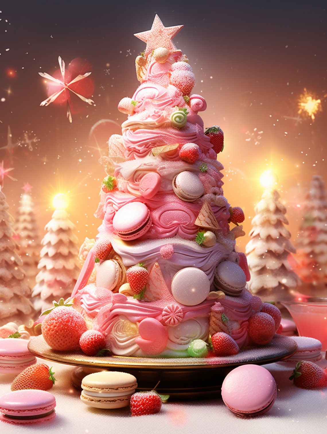 One-of-its-own-kind Christmas Tree AI Art, Digital Christmas Tree Art ...