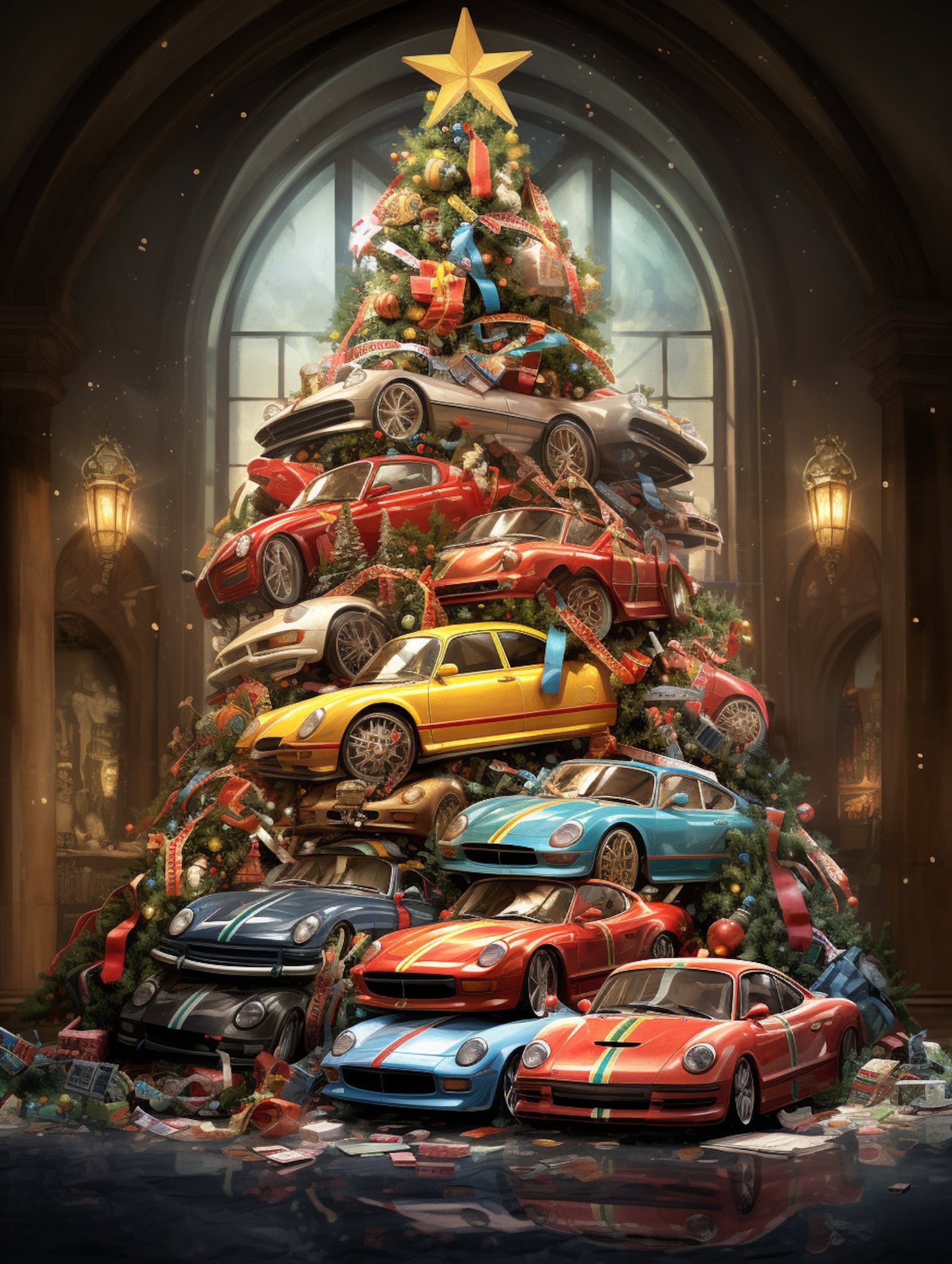 One-of-its-own-kind Christmas Tree AI Art, Digital Christmas Tree Art ...