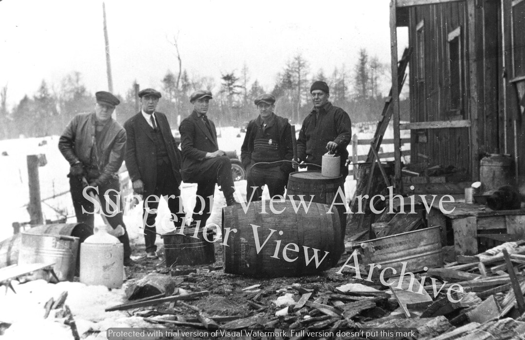 Michigan State Police Prohibition Raid Busting Beer Barrels Stills ...