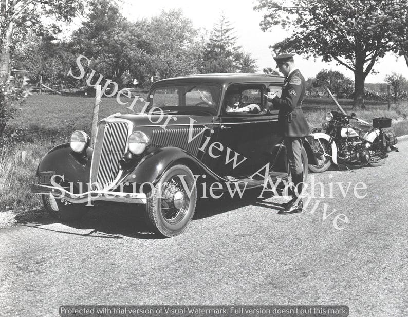 Michigan State Police Harley Davidson Motorcycle Cop Giving A Ticket ...