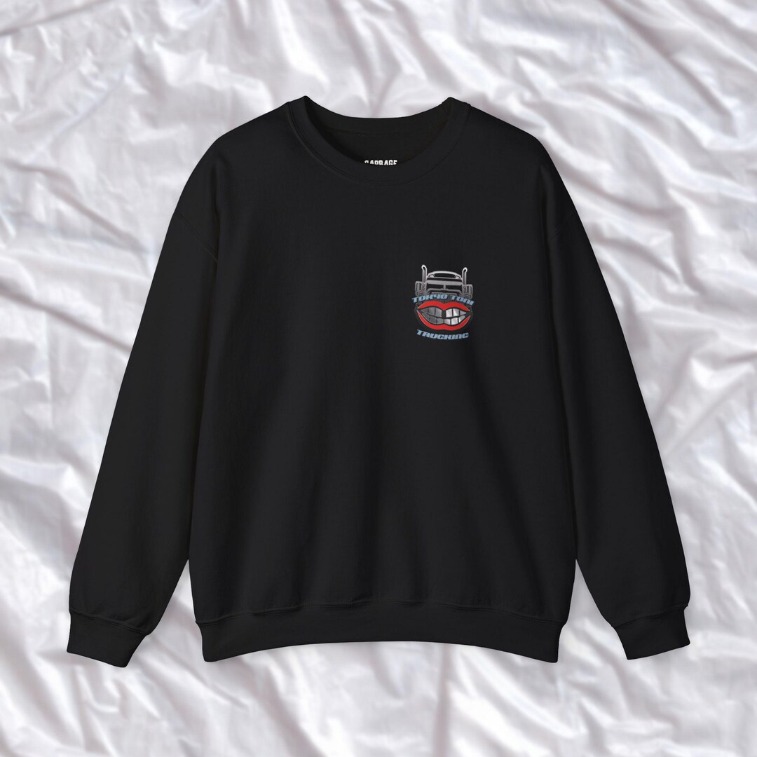 Tokyo Toni Trucking Double Sided Crewneck | Tokyo Toni Meme Sweatshirt ...