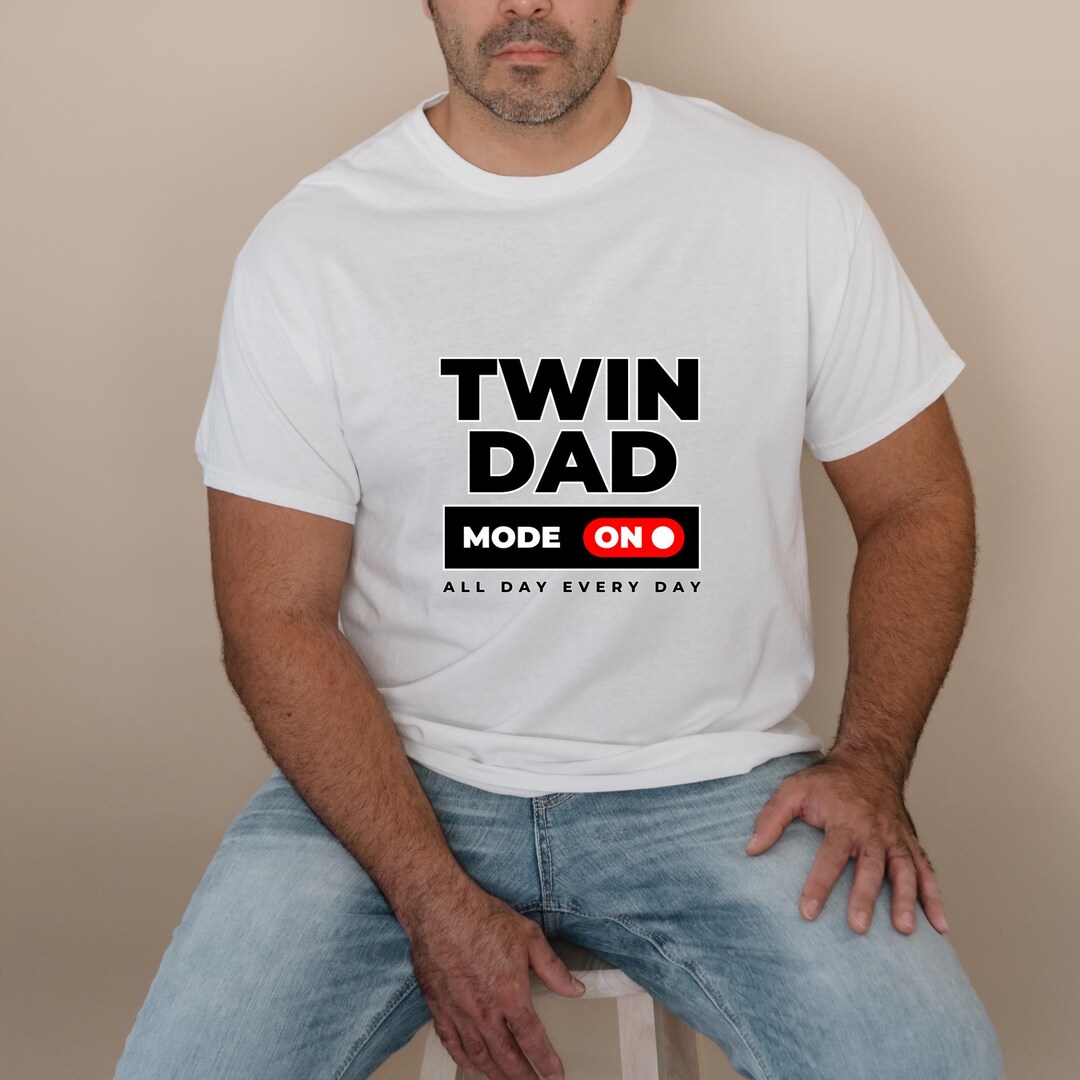 Twin Dad Shirt, Twin Dad Mode on Tee, Funny Father of Twins Gift, Dad ...