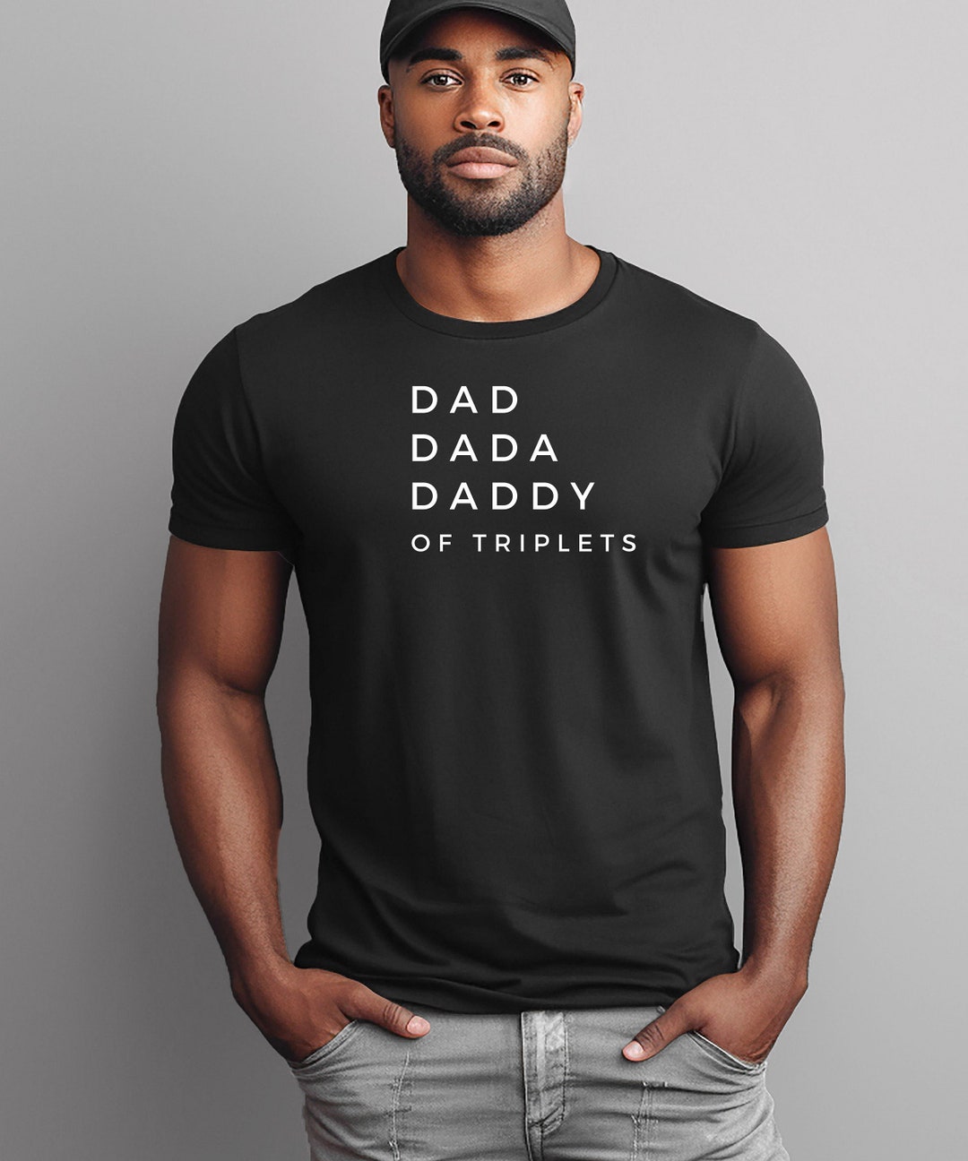 Dad Dada Daddy Triplets Dad Shirt, Dad of Triplets, Gift for Triplet ...