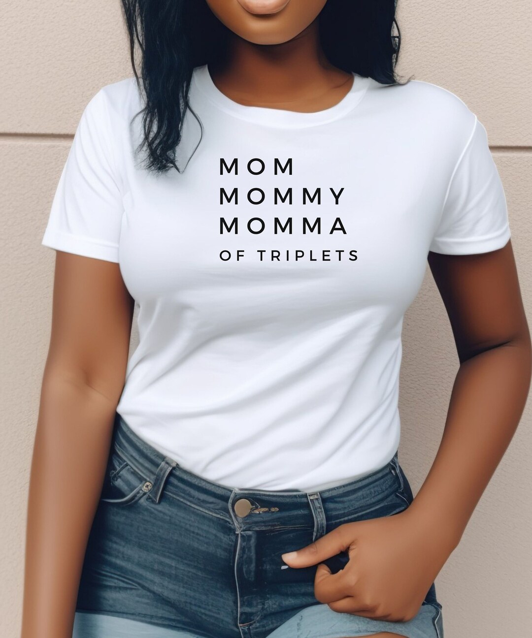 Mom Mommy Moma Triplets Shirt, Mom Shirt, Mom of Triplets, Mom Gifts ...