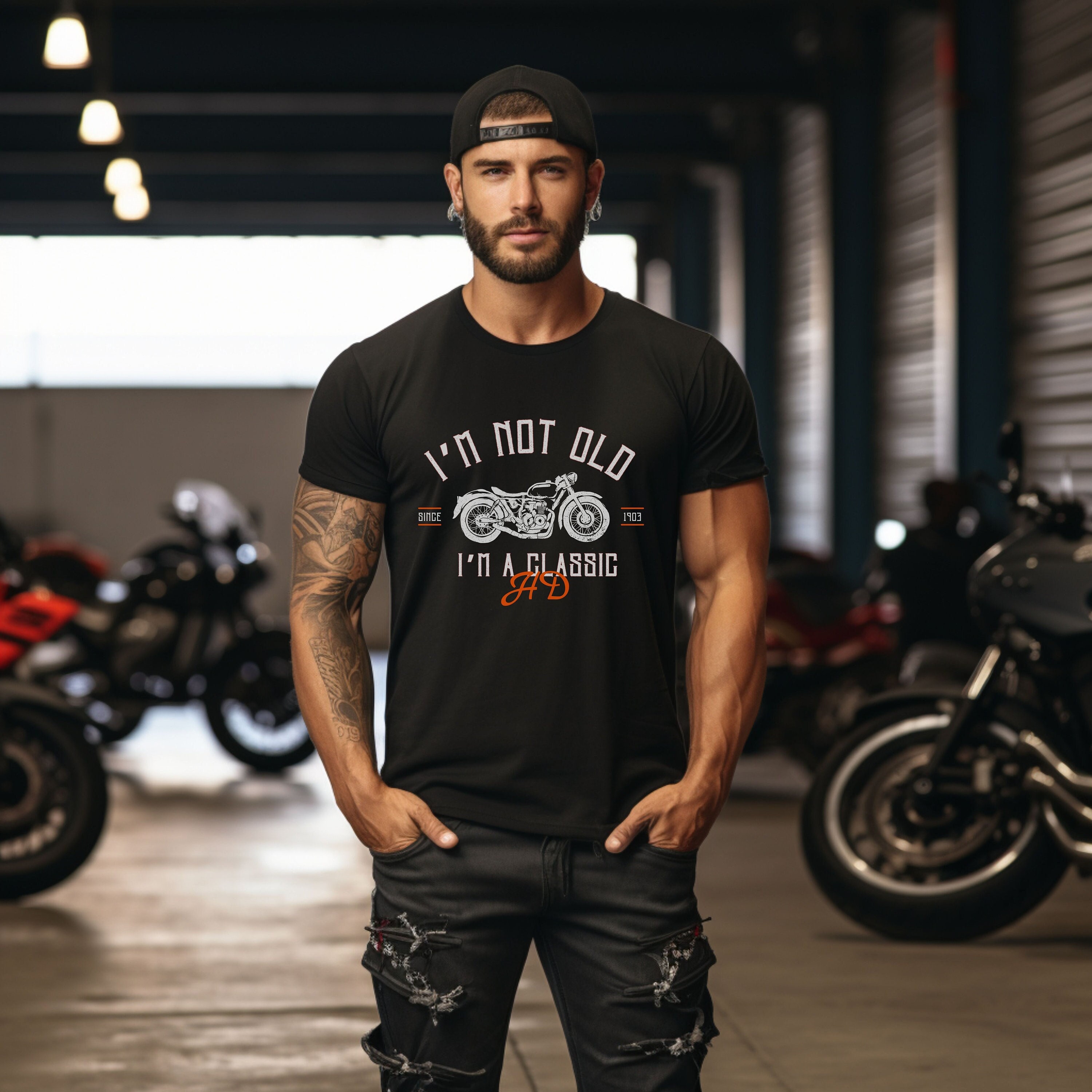 Motorcycle Shirt Biker Tee of Classic Bike Shirt Harley Davidson Tee ...