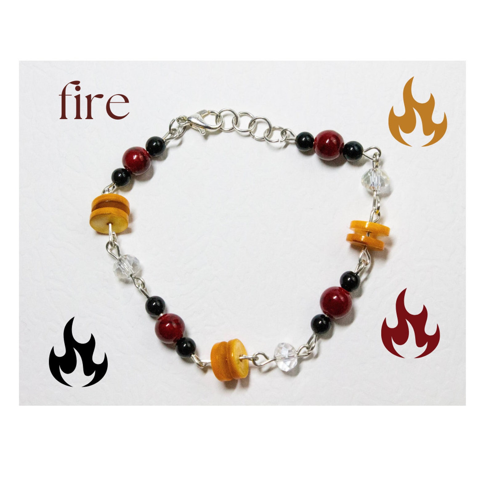 ATLA Themed Bracelets: Water, Fire, Earth, Air Elements - Etsy