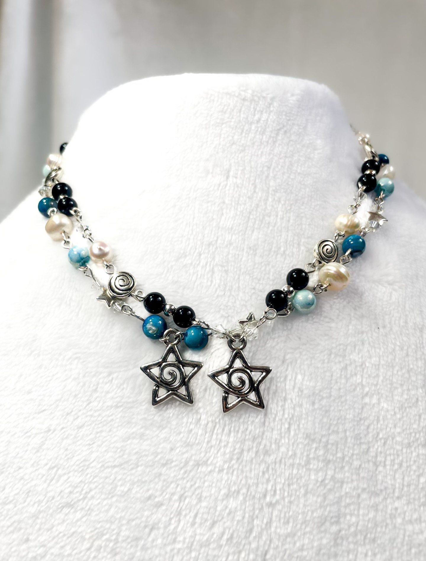 Handmade Gojo Inspired Necklace. Satosugu - Etsy