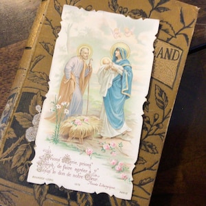 Antique French Holy Card, Let Us Pray to Mary, Bouasse Lebel Printers - Etsy