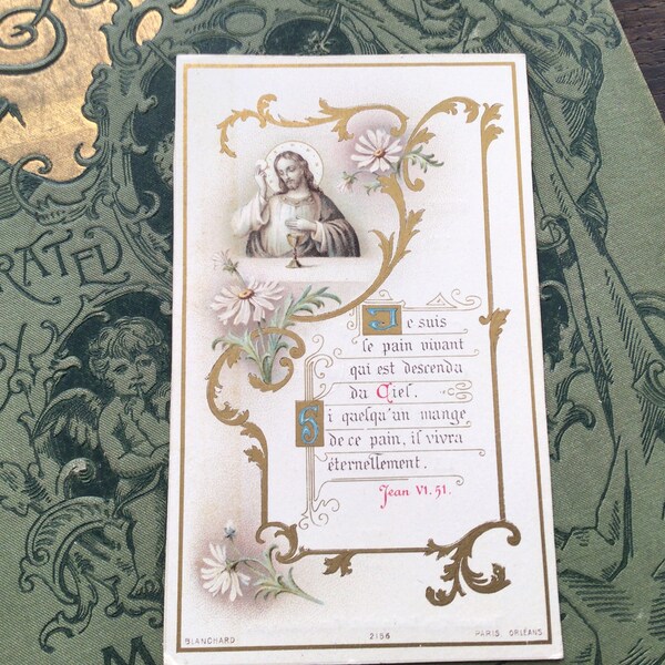Antique First Communion Holy Card - Etsy