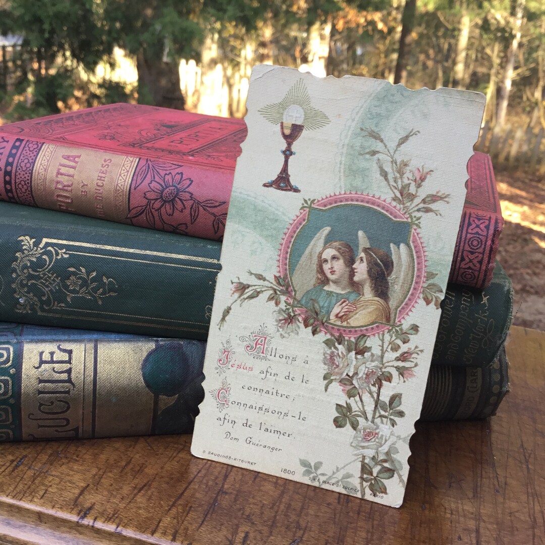 Antique French Holy Card First Communion 1906 - Etsy