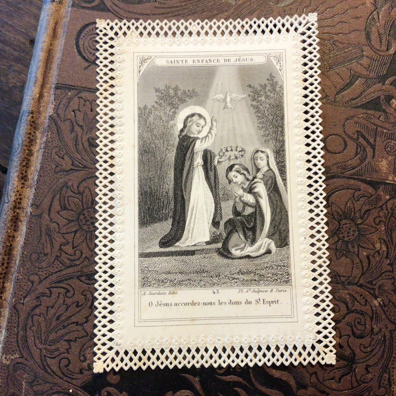 Lace Holy Card - Etsy